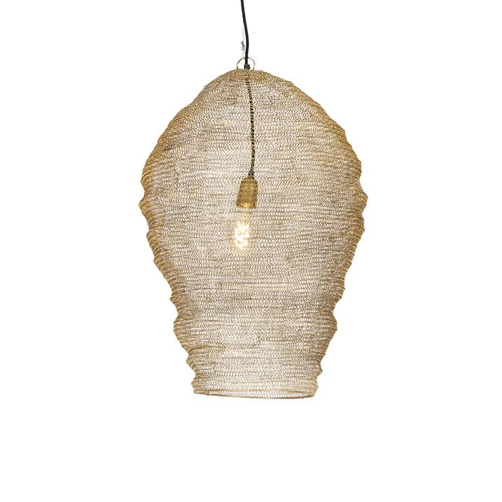 Orijentalna viseća lampa zlatna 70 cm - Nidum
