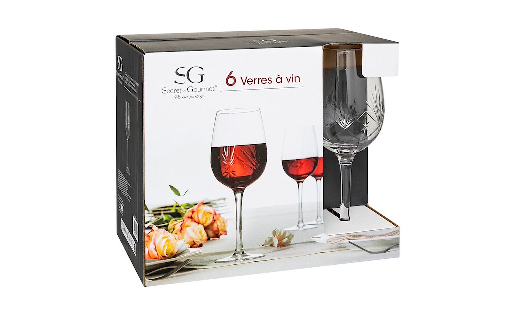 Set 6 čaša za vino Victoria 380ml