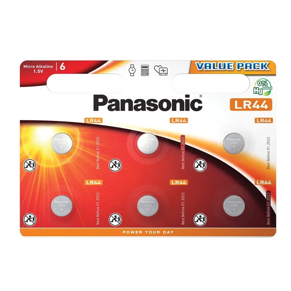 Panasonic LR-44 EL/6bp Litijum baterije, 6 komada