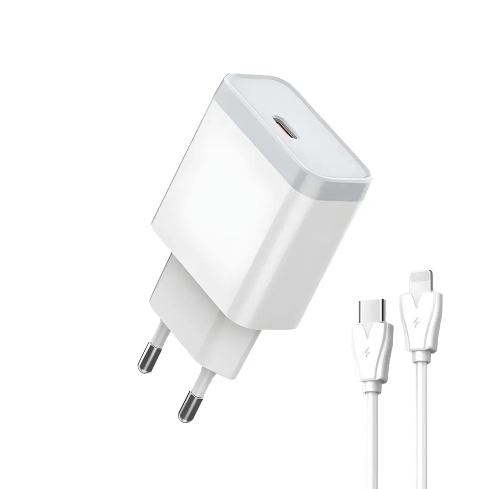 LDNIO Kućni Punjač Q122 PPS PD, 27W sa Type C na iPhone lightning kablom, Beli
