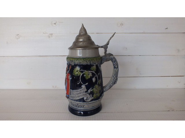 Krigla, zinn poklopac Original KING, ručni rad 0,7l