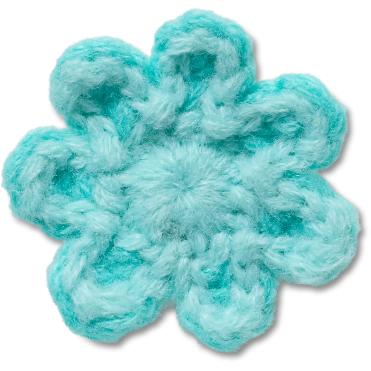Crochet Blue Flower