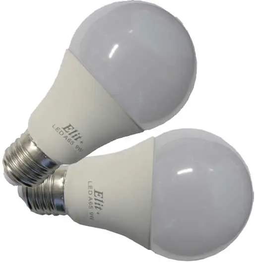 Dve LED A65 sijalice 6500K 9W E27 Elit+ EL 1342