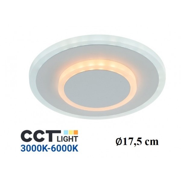 LED plafonjera ∅17,5cm 16W 3000/4000/6000K bela