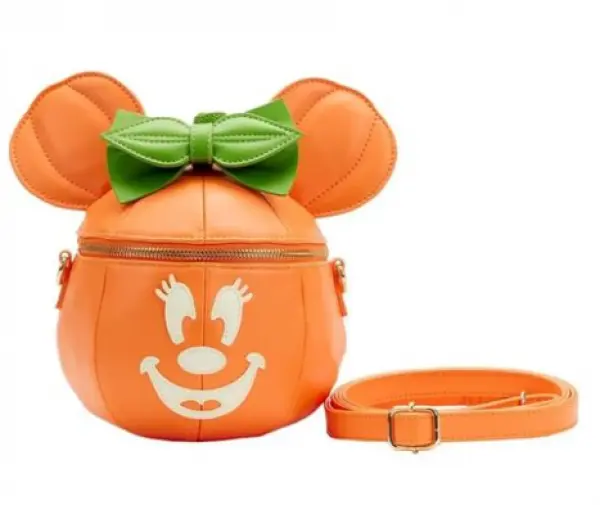Disney Glow Face Pumpkin Minnie Figural Crossbody Bag