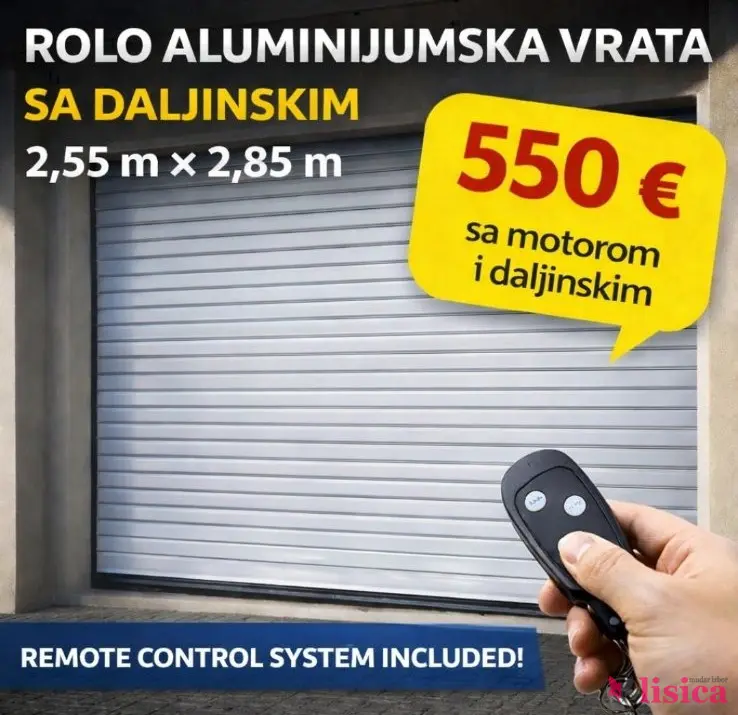 Rolo aluminijumska vrata sa daljinskim
