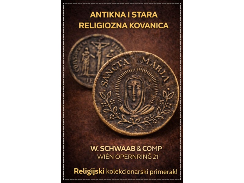 Stara katolička medalja SANCTA MARIA
