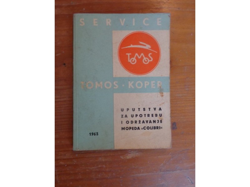 Tomos Colibri uputstvo 1963