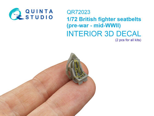 Quinta Studio QR72023 British Fighter Seatbelts - Pre-War - mid WWII / for 2 Seats (for All Kits)