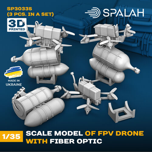 NEW! Spalah 30335 FPV Drone with Fiber Optic (3 pcs / 3-D Printed)