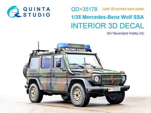 Quinta Studio QD+35178 Mercedes-Benz Wolf SSA - 3D-Printed & Coloured Interior with 3D-Printed Resin Parts (for Neverland Hobby Kits)