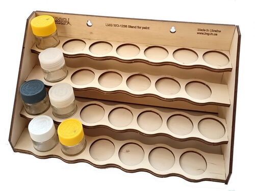 Laser model graver WO-1237 Paint Stand for 26 Containers with a Diameter of 35 mm