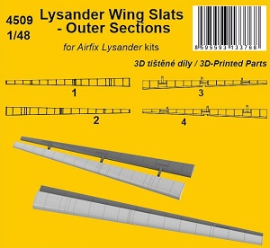 CMK K4509 Westland Lysander - 3D-Printed Wing Slats / Outer Section (for Airfix Kits)