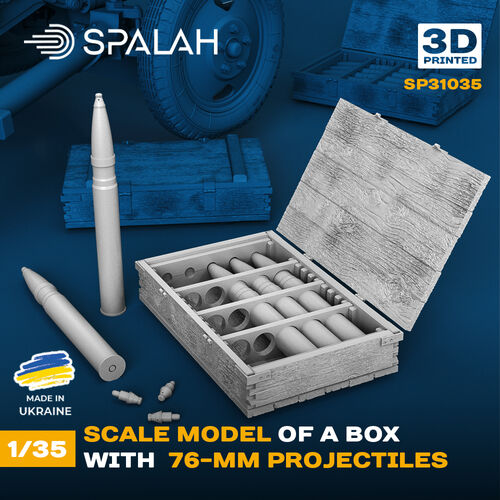 NEW! Spalah 31035 Box with 76 mm Projectiles (3D-Printed)