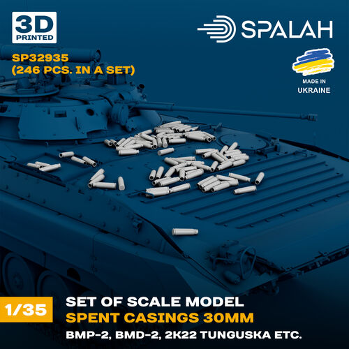 Spalah 32935 Spent Casings 30 mm for BMP-2, BMD-2 and 2K22 (246 pcs/ 3-D Printed)