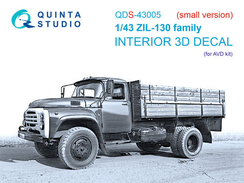 Quinta Studio QDS43005 ZIL-130 Family - 3D-Printed & Coloured Interior Small Version (for ADV Kits)
