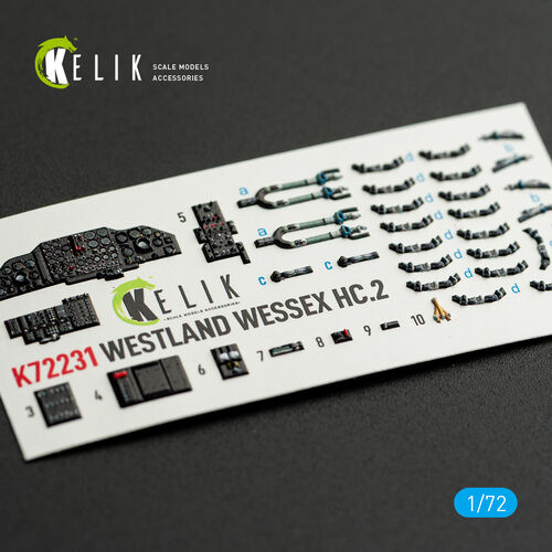NEW! KELIK K72231 Westland Wessex HC.2 - Interior 3D-Decals (for Airfix Kits)