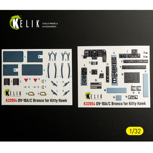 NEW! KELIK K32054 North American Rockwell OV-10 A/C Bronco - Interior 3D-Decals (for Kitty Hawk & Zimi Models Kits)