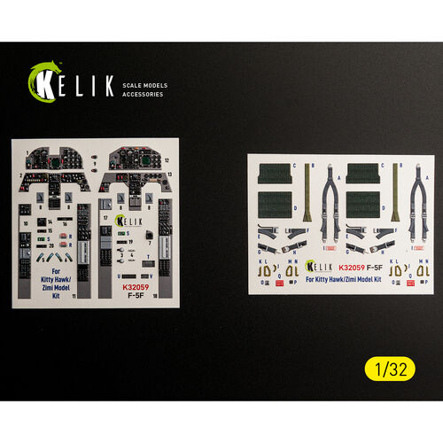 NEW! KELIK K32059 Northrop F-5 F - Interior 3D-Decals (for Kitty Hawk & Zimi Models Kits)