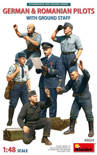NEW! MiniArt 49024 German & Romanian Pilots with Ground Staff (6 Figures)