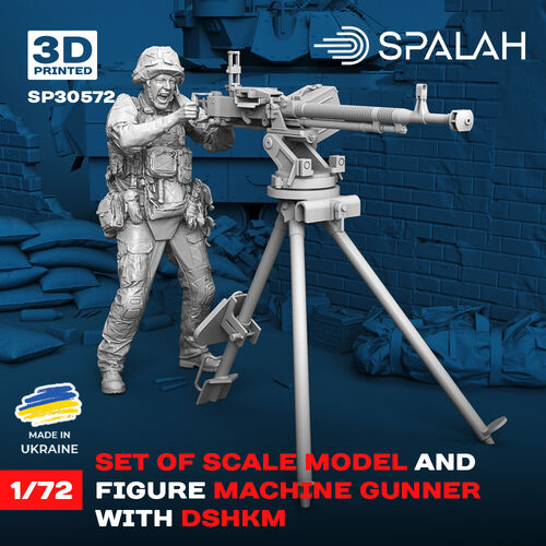 NEW! Spalah 30572 Machine Gunner with DShKM Machine Gun (1 Figure / 3-D Printed)