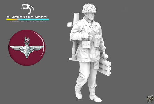 NEW! BlackSnake Model DEVIL-03-16 British WWII Commando Red Devils - Soldier with PIAT (1 Figure)