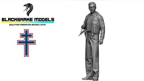 NEW! BlackSnake Model FFI-04 French Resistance Fighter No.4 - 1944 (1 Figure)