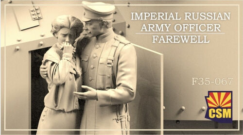 NEW! Copper State Models F35-067 Imperial Russian Army Officer Farewell (2 Figures / 3D-Printed)