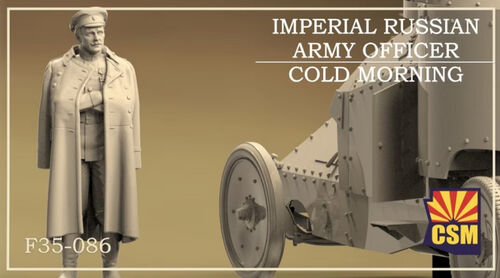 NEW! Copper State Models F35-086 Imperial Russian Army Officer - Cold Morning (1 Figure / 3D-Printed)