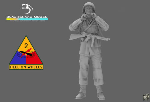 NEW! BlackSnake Model 2ND-02-16 US WWII 2nd Armored Division - Infantry Team Leader (1 Figure)