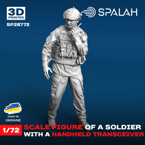 NEW! Spalah 28772 Soldier with Handheld Transceiver (1 Figure / 3-D Printed)