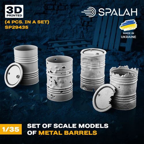 NEW! Spalah 29435 Metal Barrels (4 pcs / 3-D Printed)