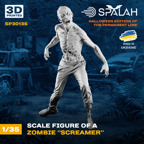 NEW! Spalah 30135 Zombie Screamer (1 Figure/ 3-D Printed)