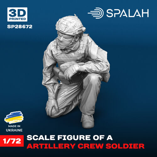 NEW! Spalah 28672 Artillery Crew Soldier (1 Figure / 3-D Printed)