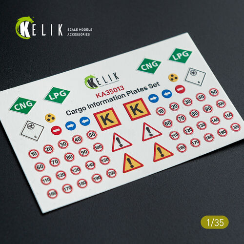 NEW! KELIK KA35013 Cargo Information Plates Set No.2 - Decal for Models