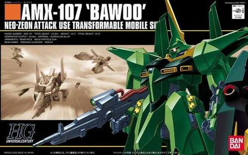 Bandai 55727 AMX-107 'BAWOO' NEO-ZEON ATTACK USE TRANSFORMABLE MOBILE SUIT