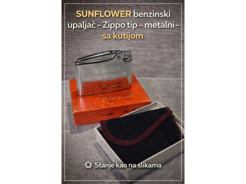 SUNFLOWER benzinski upaljač – Zippo tip – metalni