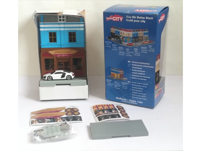 Herpa City + Audi R8 V10 1:64 (Na sklapanje)