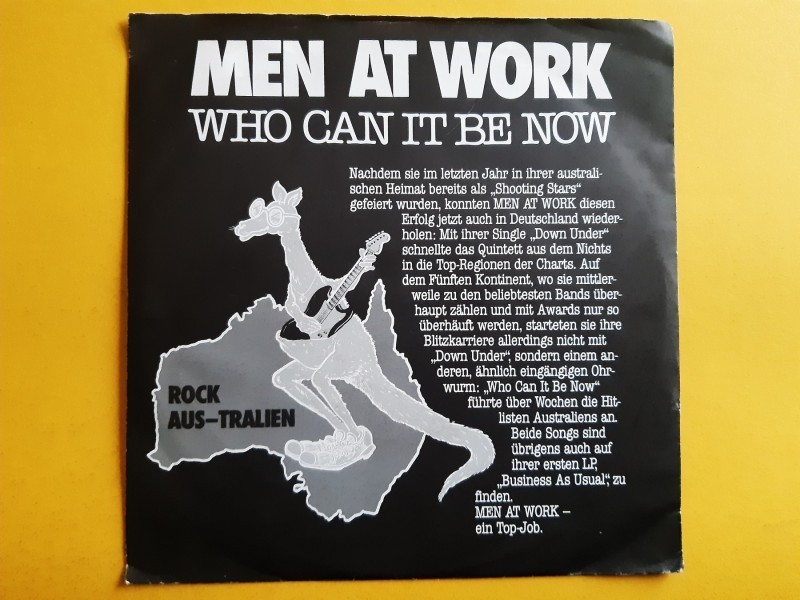 MEN AT WORK - WHO CAN IT BE NOW ****** 1981 GERMANY