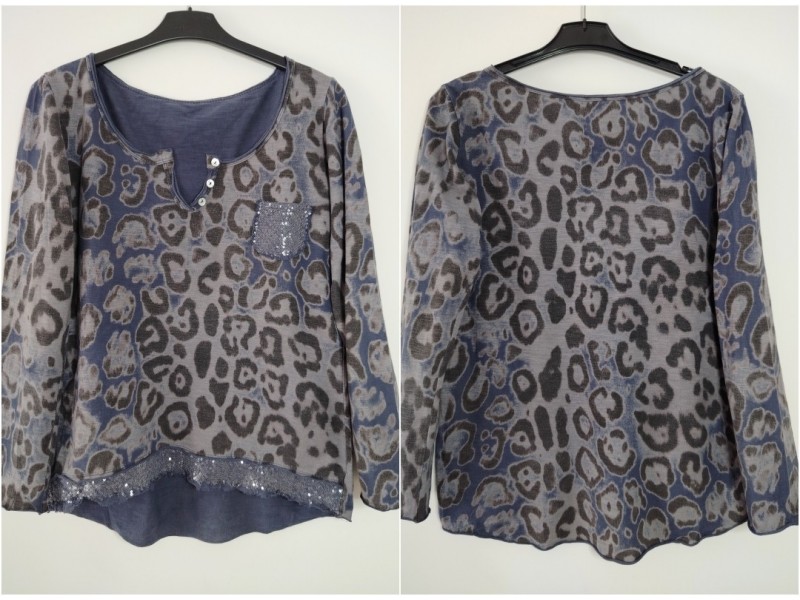 **BLUZA** animal dezen, KAO NOVO - Vel. L