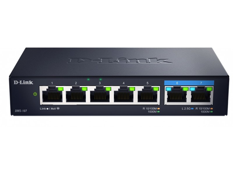 D-LINK - 7-Port 1G-2.5G Multi-Gigabit Switch