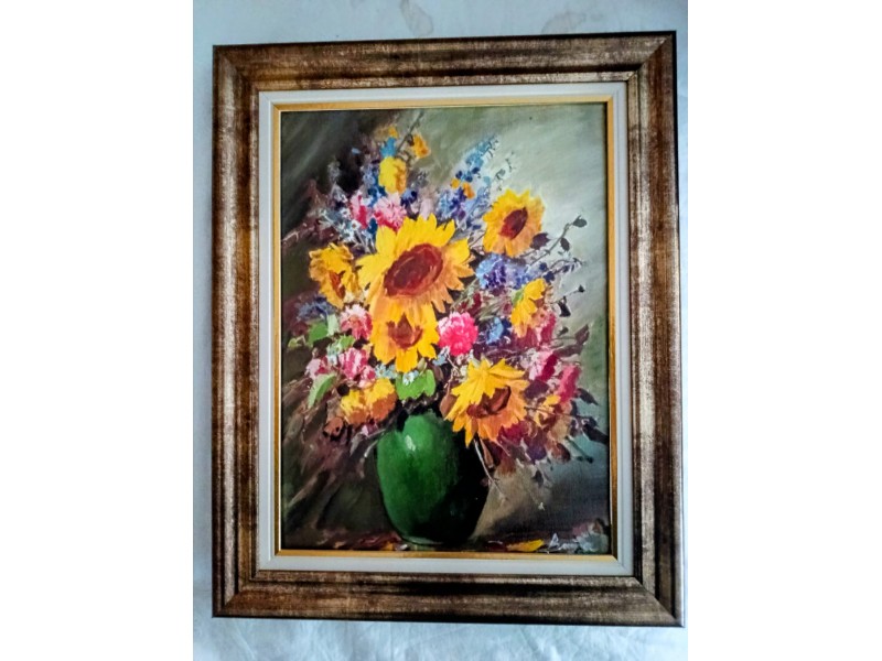 "Zasijala lepota", uramljeno 40x50 cm.