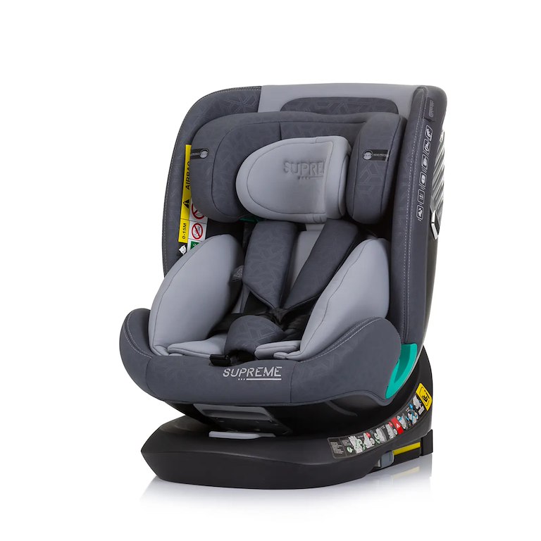 Chipolino Auto sedište Supreme 40-150cm, Isofix, Siva