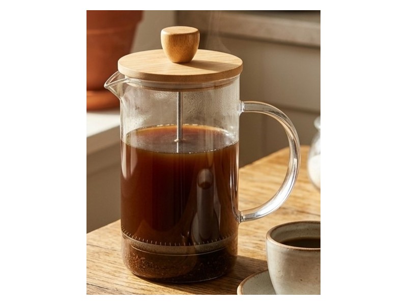 Elegantni FRENCH PRESS – Staklo i Bambus