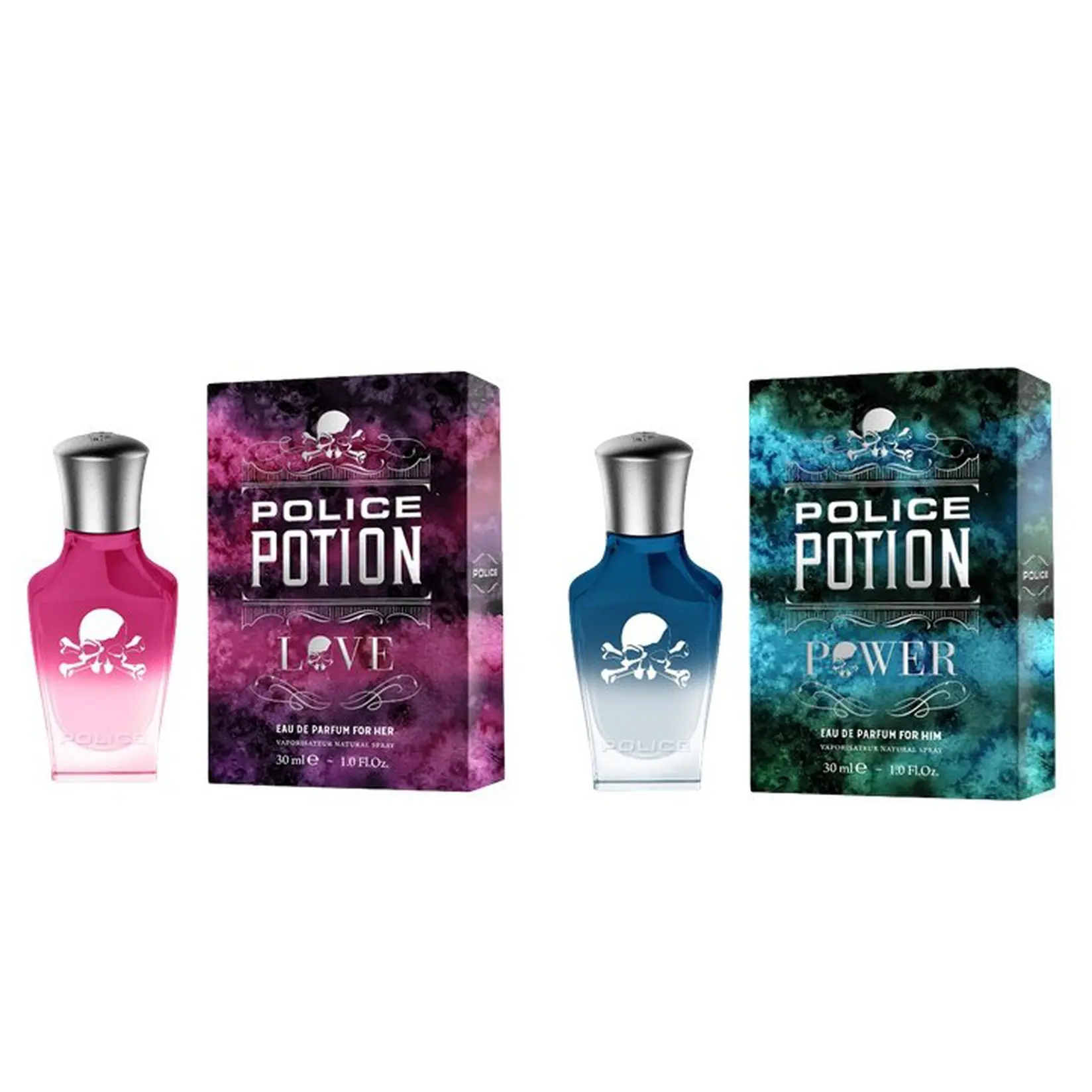 POLICE POTION POWER FOR HIM EDPV 30ML+ GRATIS PARFEM POTION LOVE FOR HER EDPV 30ML