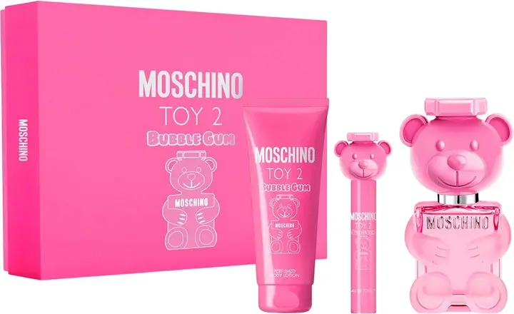Moschino Toy 2 Bubble Gum Ženski parfemski set , EDT, 100 ml + Losion za telo, 100 ml + Losion za telo, 10ml