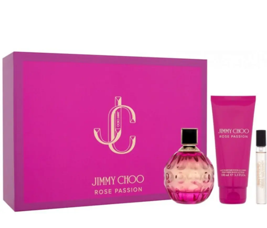 Jimmy Choo Ženski set Rose Passion parfem, EDP, 100 ml + Losion za telo, 100 ml + Mini, 7.5 ml