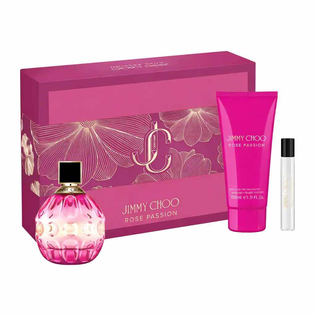 Jimmy Choo Ženski parfemski set Rose Passion, EDP, 100 ml + Mini, 7.5 ml + Bodi losion, 100 ml
