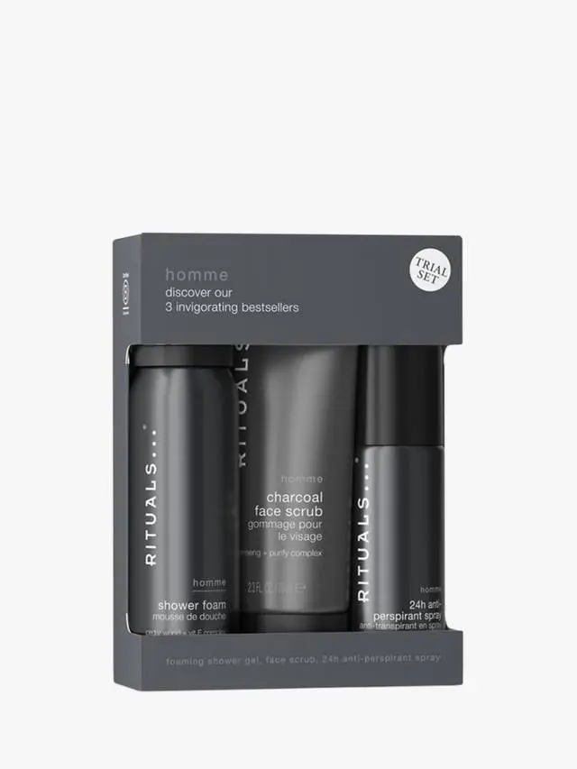 Rituals Kozmetički set za muškrce Homme Piling za lice, 70 ml + Pena za tuširanje, 50 ml + Spreј protiv znoјenja, 50 ml