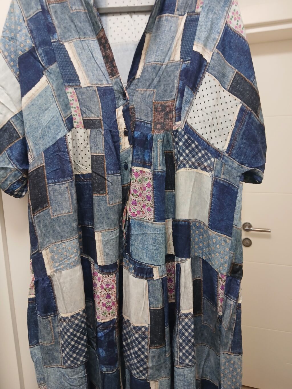Patchwork haljina od teksasa – boho/vintage stil - Dizajn: patchwork
